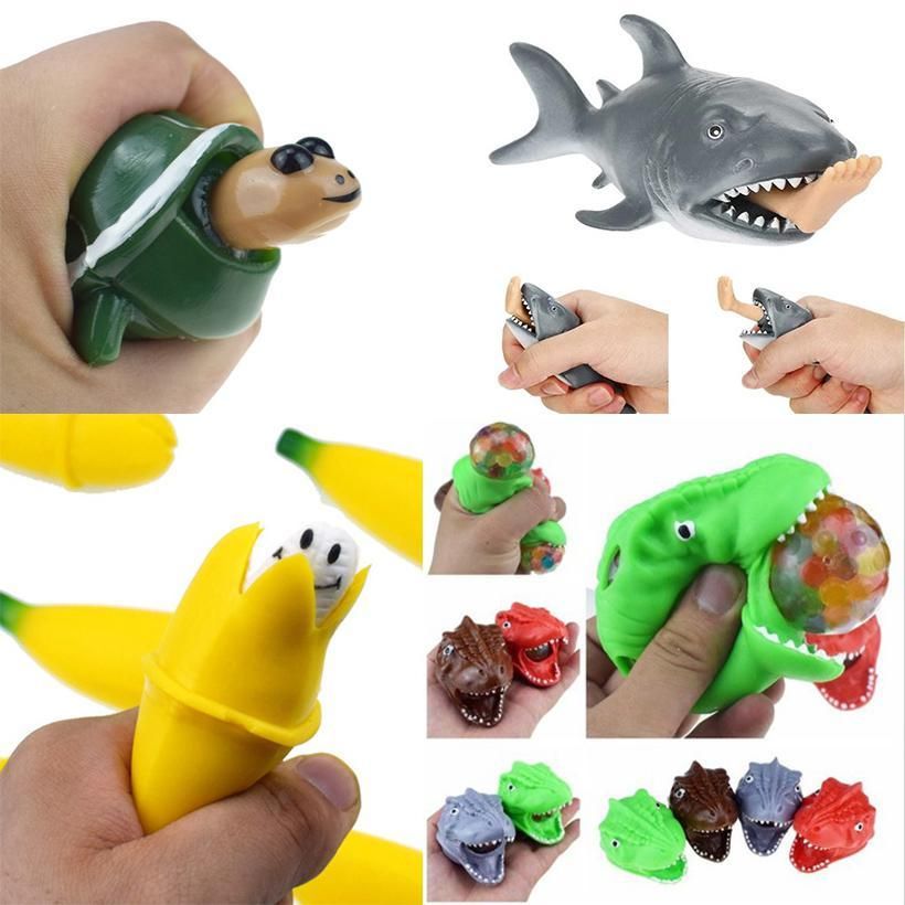Fidget Toys Sensory Biting Leg Shark Squeeze Elastic Stress Relief ...