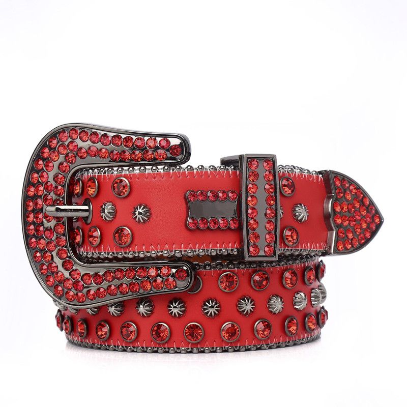 2022 Designer Belt Bb Simon Belts For Men Women Shiny Diamond Belt The Trojan Red Jet Ab Cintura
