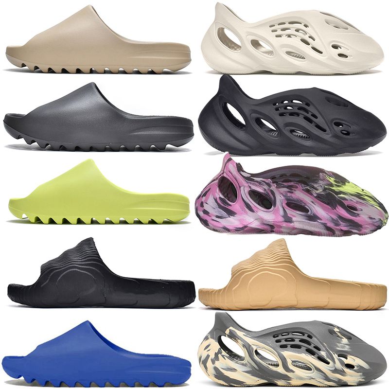 Topsportmarket Sandals YZY Slides Slippers Men Women Carbon Glow Green ...