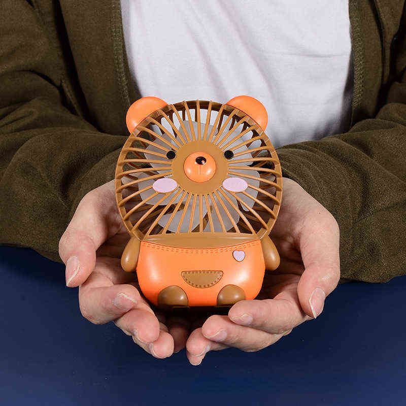 Electric Fans Bear Electric Mini Fans Portable Cute USB Rechargeable ...