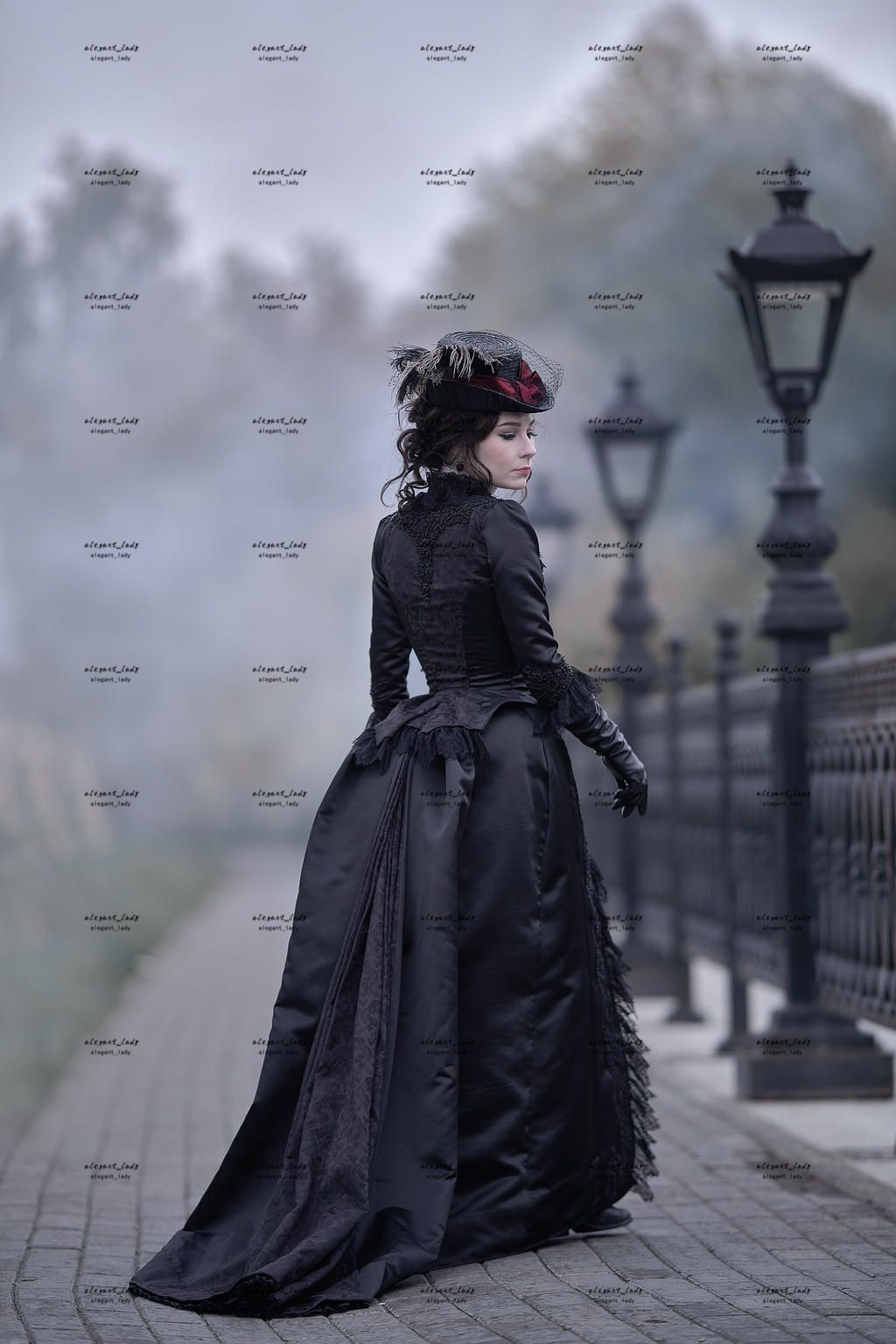 Steampunk Blue Prom Dress