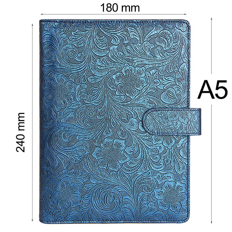 Wholesale Notepads A5 A6 Notebook Cover Metal Color 6 Ring Binder PU ...