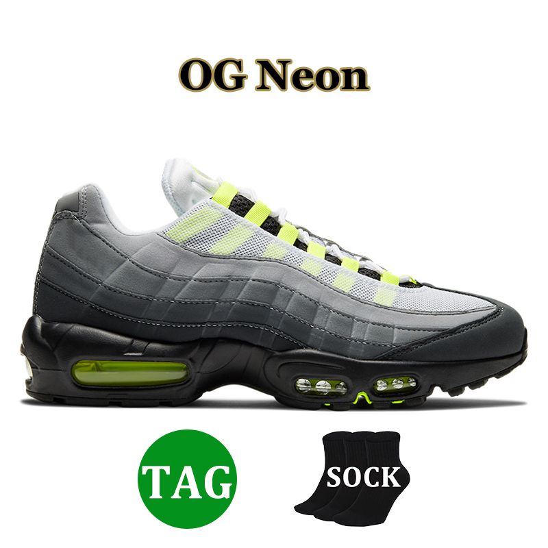 OG 95 Neon Running Shoes Men Women 95s Triple Black White Crystal Blue ...