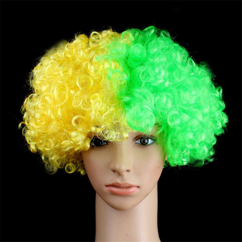 World Cup Wigs National Flag Fan Articles Rainbow Wig Dress Up Props ...