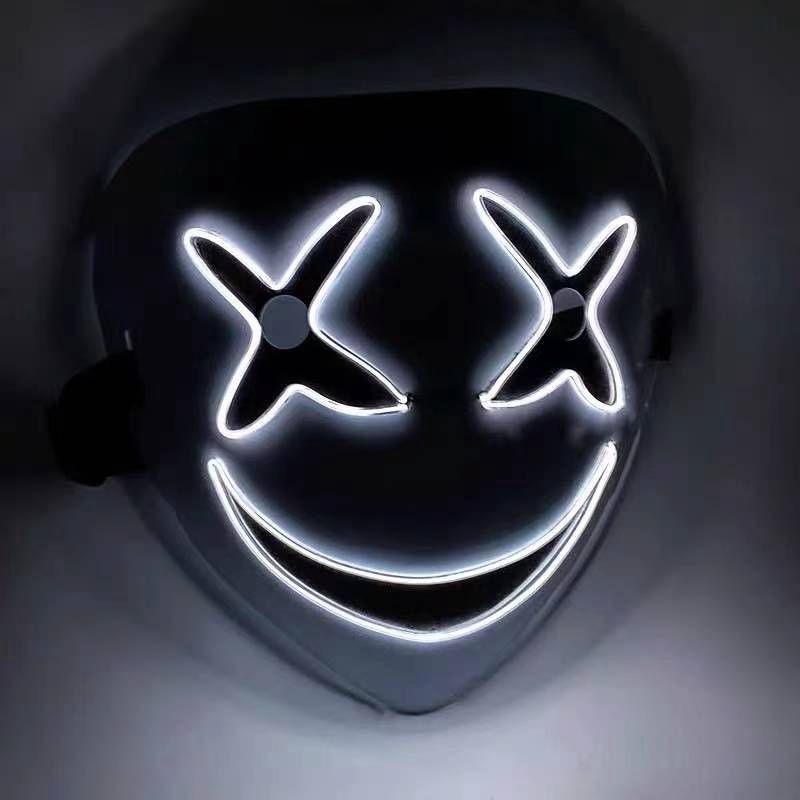 Halloween Neon Led Purge Mask Smile Masque Masquerade Party Light ...