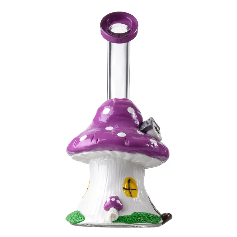 Mushroom Hookahs Vidrio 3D Hecho A Mano Agua Bong 14 Mm Cabezal De Ducha Perc Percolador Dab ...