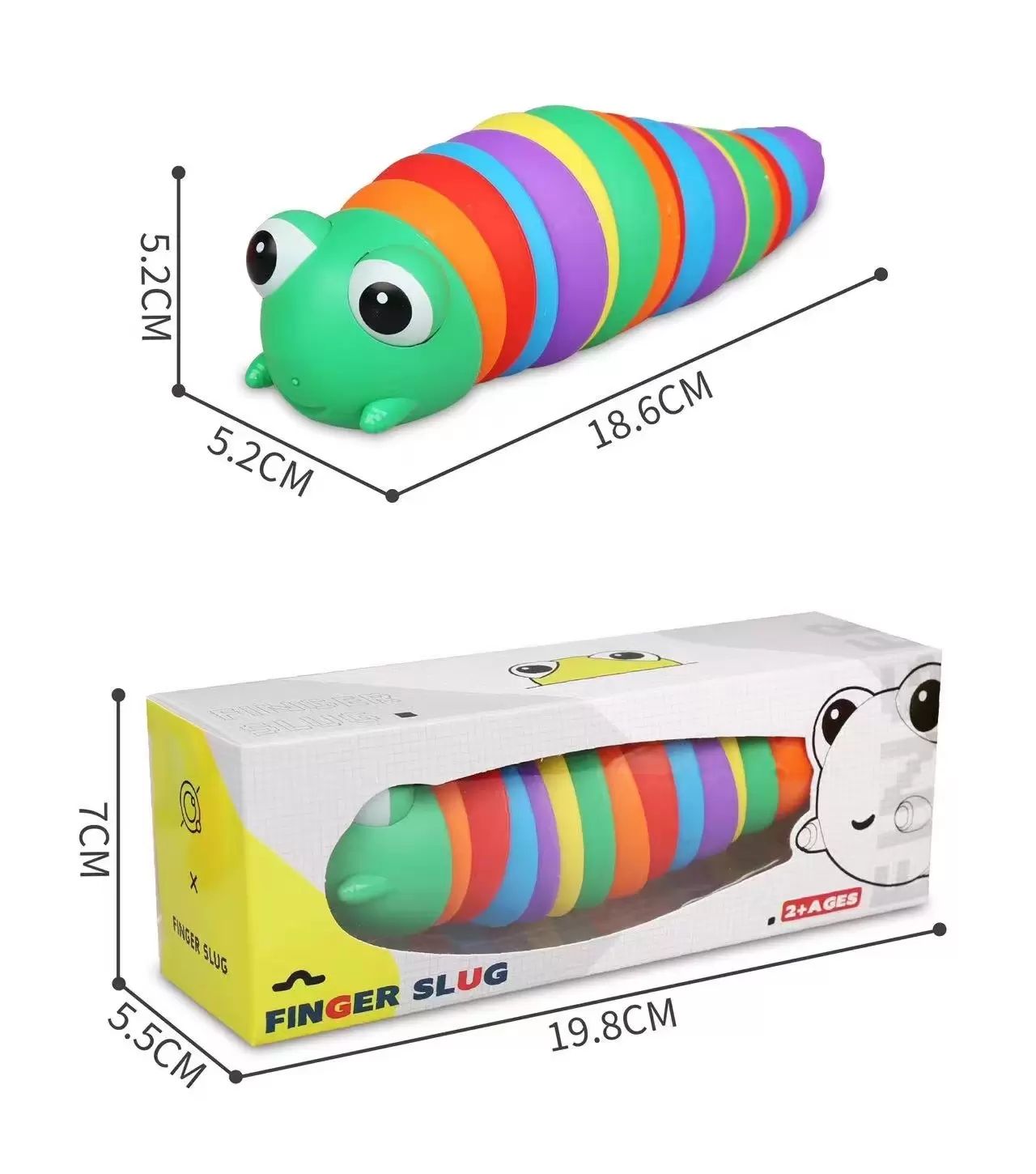 Fidget Toys 3D Printed Articulated Slug Flexible Stim Toy Desk Pet ...