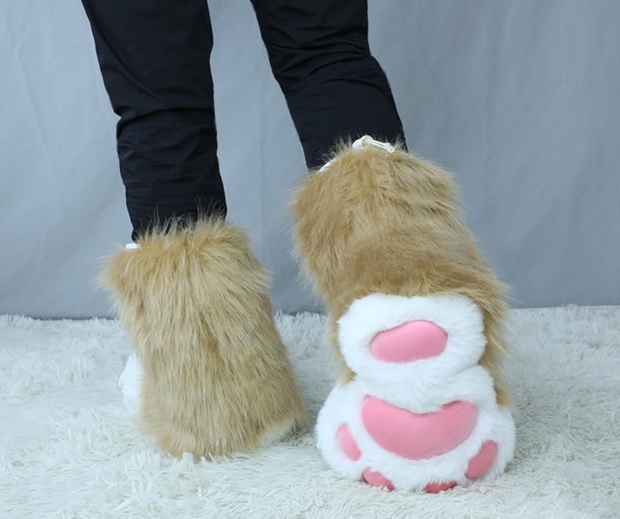 Fursuit Paws Socks Furry Boots Shose Costume Accessories Lion Bear Cat ...
