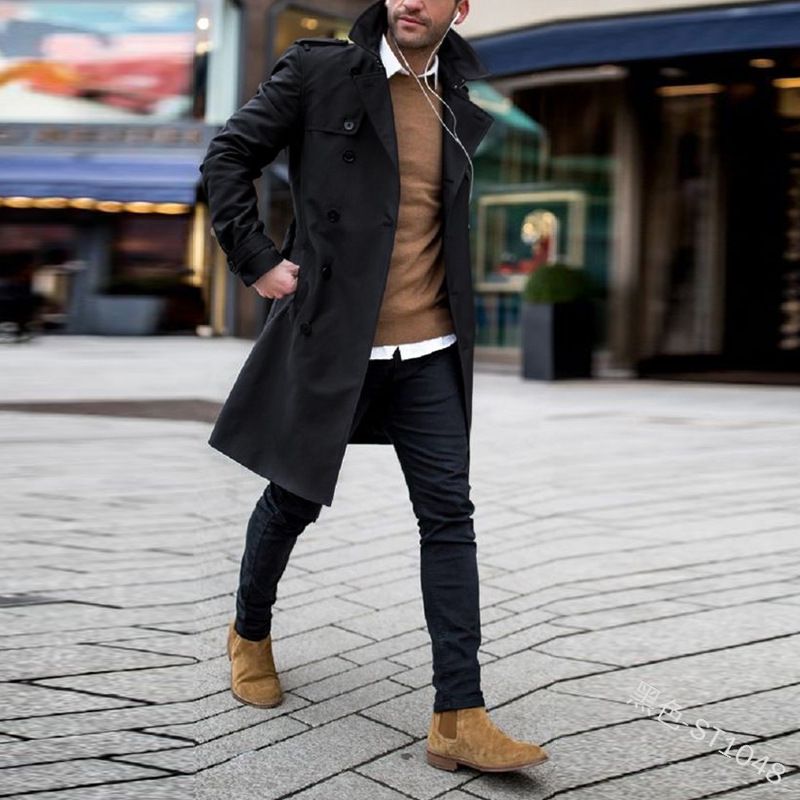 Mens Trench Coat With Hood