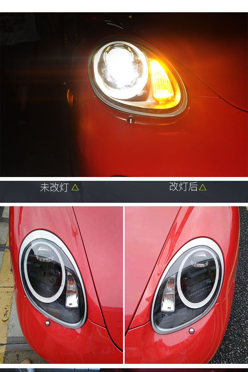 Flechosa LED Para Porsche Boxster 987 2005 2008 Faros De La Lente Dual ...