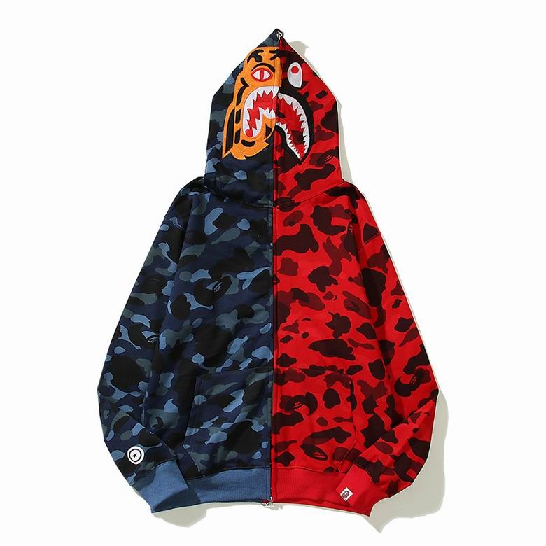 Bape Hoodies High Quality Mens Womens Fashion Shark Full Zip Hoodie ...