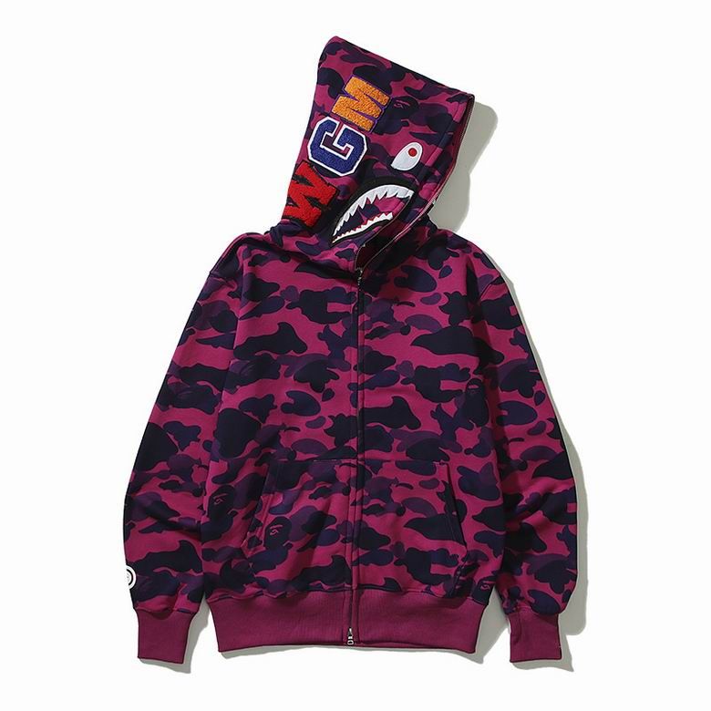 Bape Hoodies High Quality Mens Womens Fashion Shark Full Zip Hoodie ...