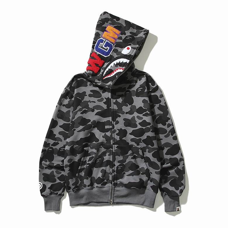 Bape Hoodies High Quality Mens Womens Fashion Shark Full Zip Hoodie ...