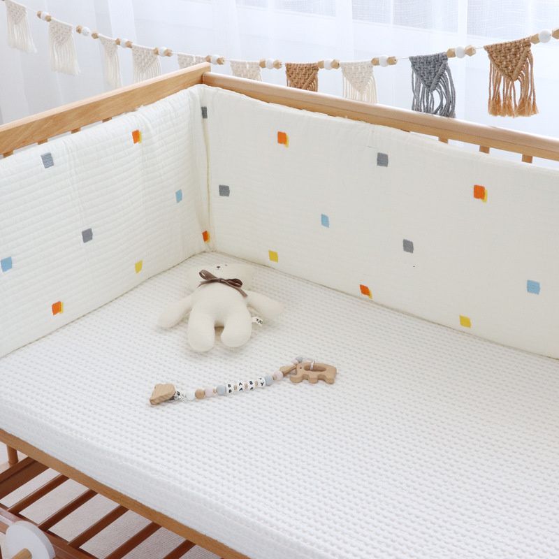 Embroidered Bear And Tiger Crib Padding For Rails For Infant Crib ...