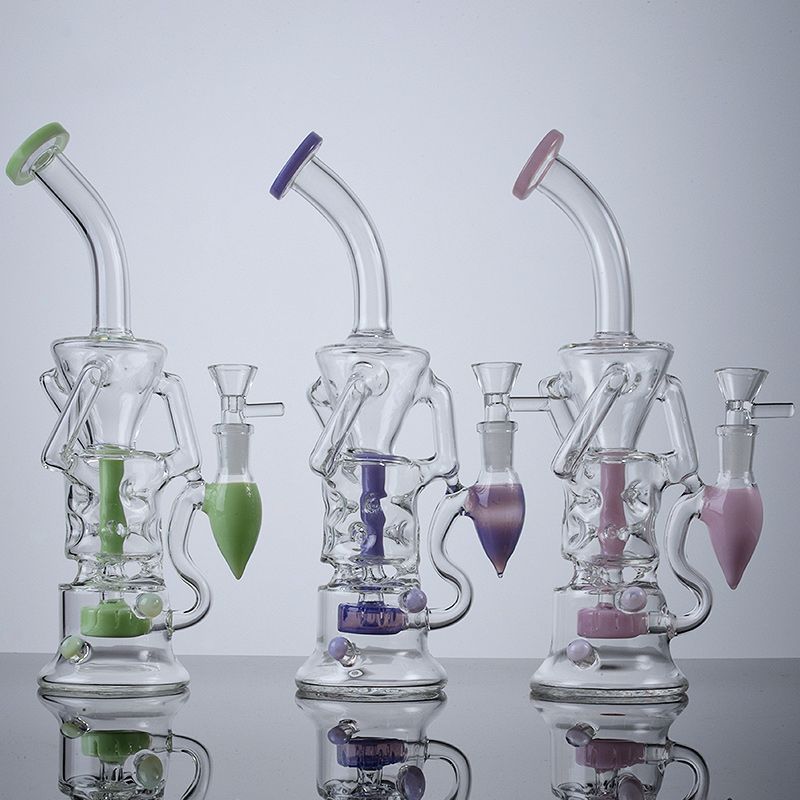 Fab Egg Hookahs Turbine Perc Bongs Heady Glass Water Pipes Purple Green ...