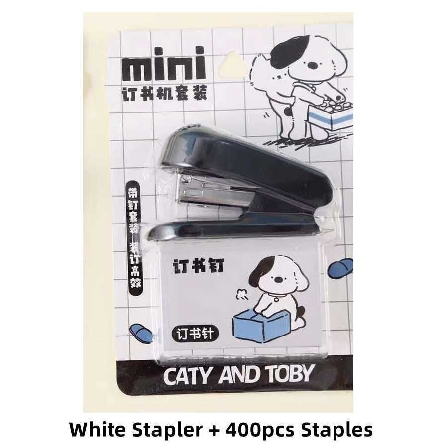 Wholesale Caty And Toby Cartoon Mini Stapler Set With Staples Cute Dog Friends Paper Binder ...