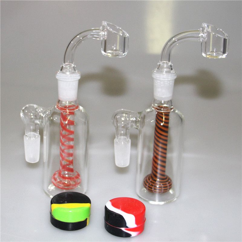 Glass Bubbler Dab Rig with Quartz Banger & Ash Catcher by [Brand ...