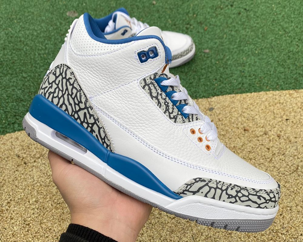 True Blue 3s On Feet