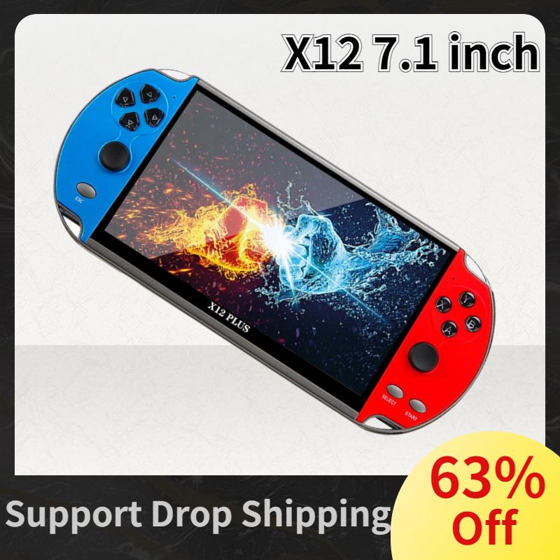 Portable Game Players X7/X12 Plus Handheld Console 4.3/7.1 Inch HD ...