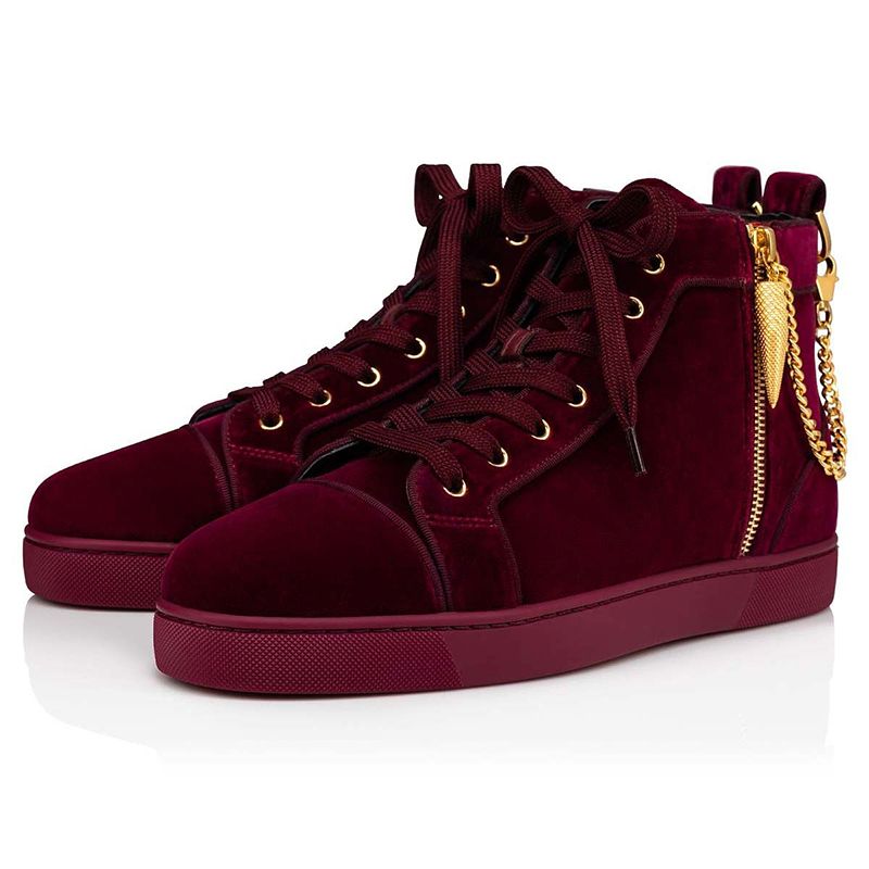 Mens Shoes Luxurys Designers Red Bottoms High Low Tops Studded Spikes ...