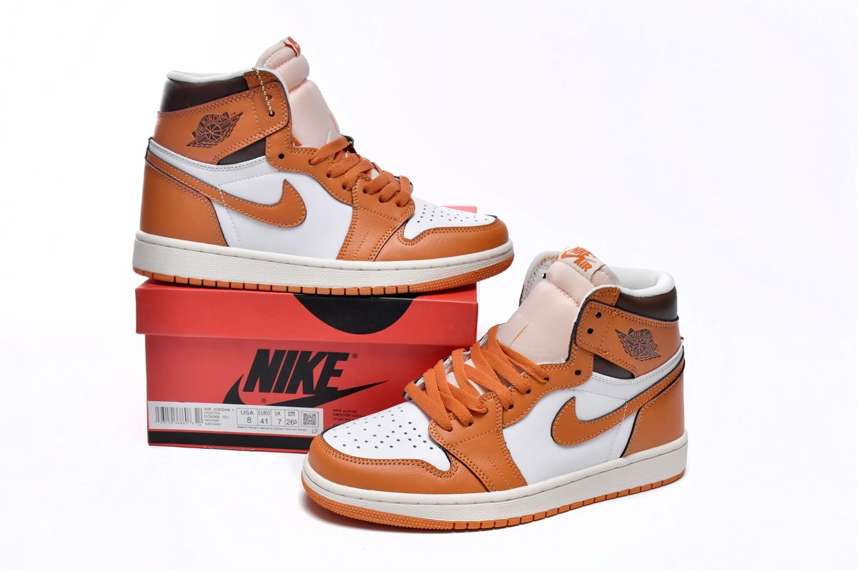 Real Leather Nike Air Jordan 1 Starfish Jumpman Basketball Shoes Women ...