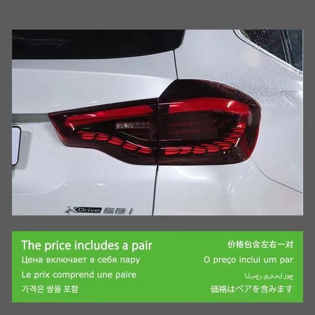Car Taillight LED Rear Lights Dynamic Turn Sight Fog Brake Reverse Tail ...