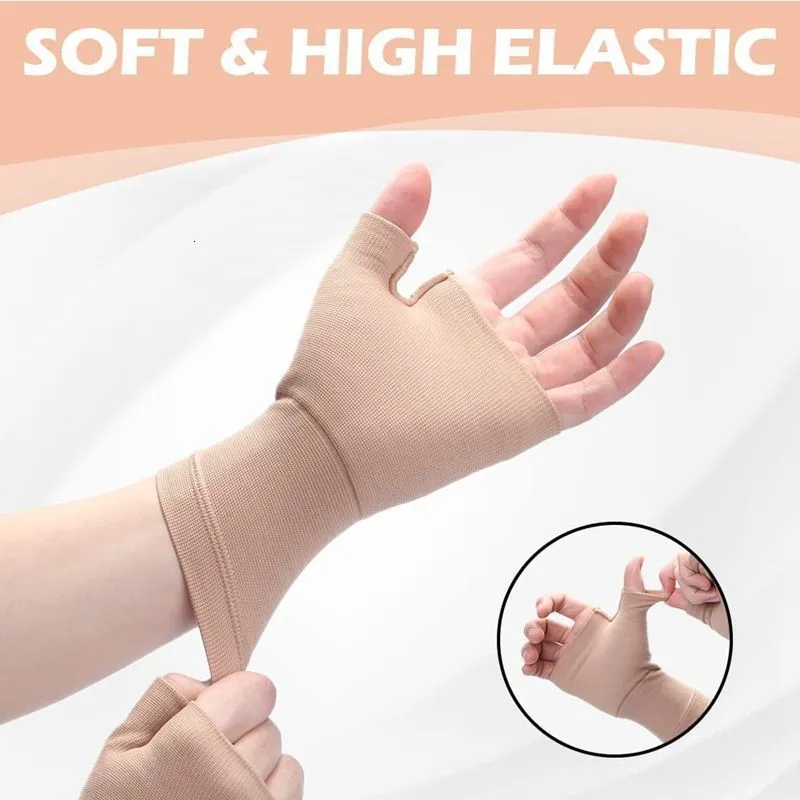 Guanti Sportivi Guanti Di Compressione Senza Dita Polso Supporto ...