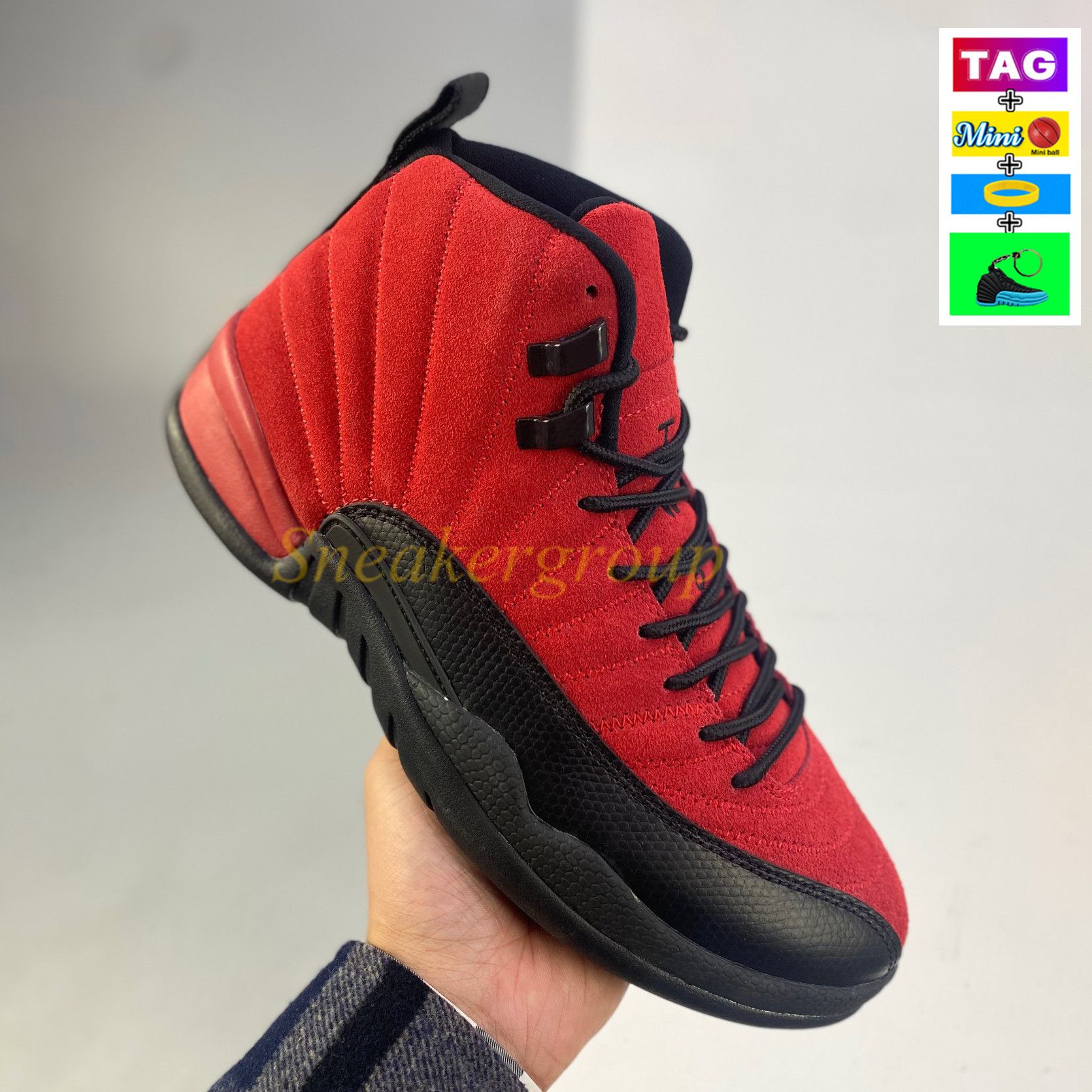 Mens Basketball Shoes Jumpman Retro 12 12s Men Designer Sneaker Stealth ...