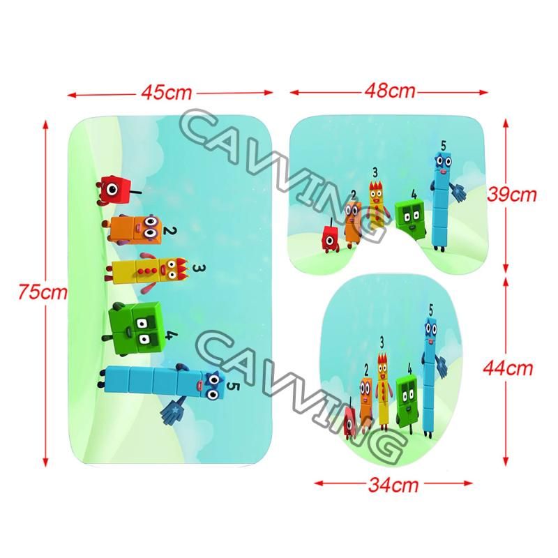 Shower Curtains Numberblocks 3D Print Waterproof Bathroom Curtain Anti ...