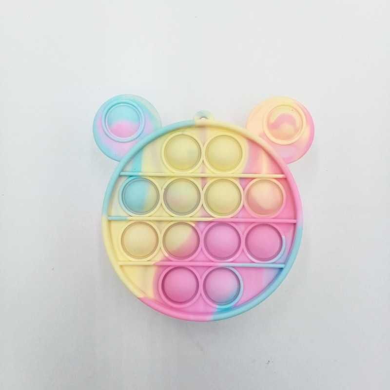 Fidget Toy Popper Sensory Popet Silicone Push Bubble Stationery Storage ...