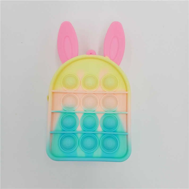 Fidget Toy Popper Sensory Popet Silicone Push Bubble Stationery Storage ...