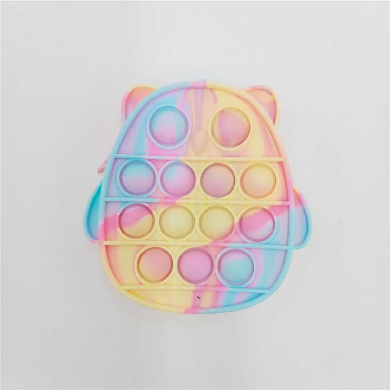 Fidget Toy Popper Sensory Popet Silicone Push Bubble Stationery Storage ...