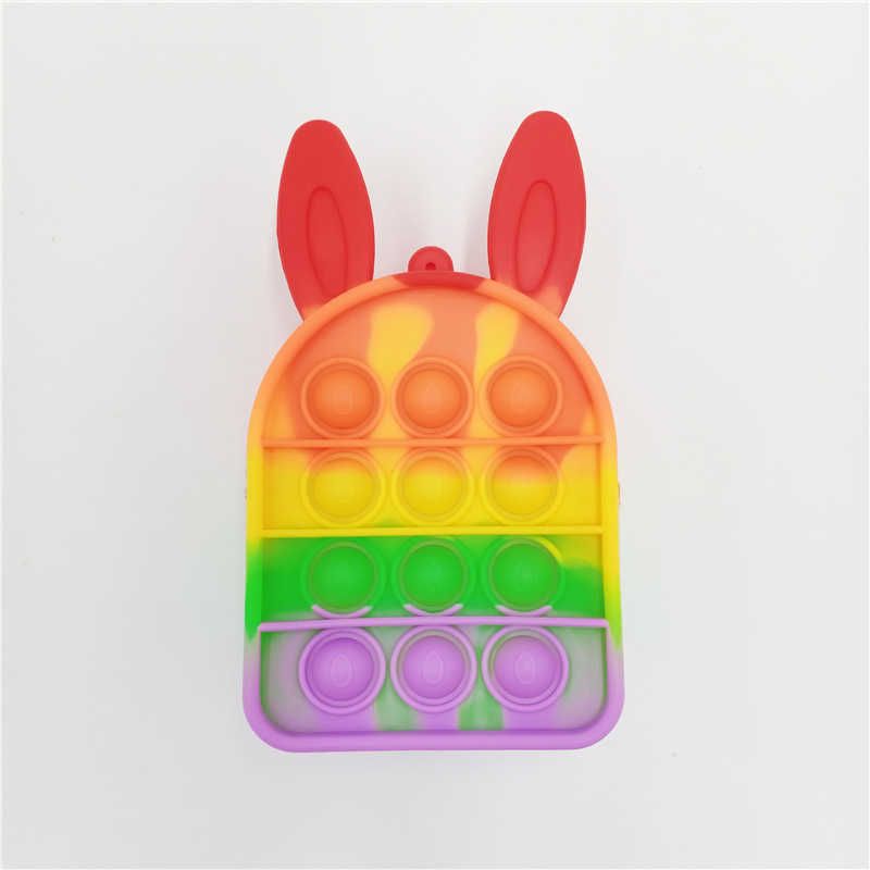 Fidget Toy Popper Sensory Popet Silicone Push Bubble Stationery Storage ...