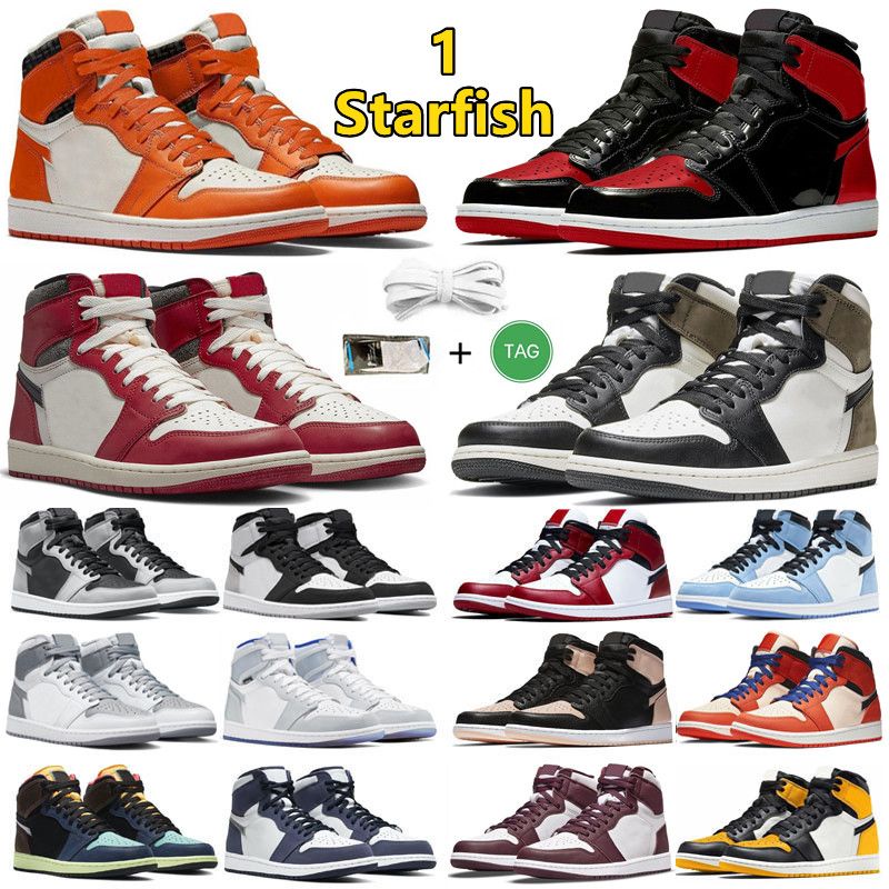 1 1s Mens Basketball Shoes Bred Patent Starfish Chicago Reimagined ...