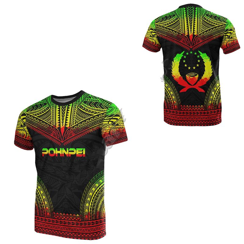 Pohnpei Polynesian Culture Tribe Island Retro Tattoo 3DPrint Men Women ...