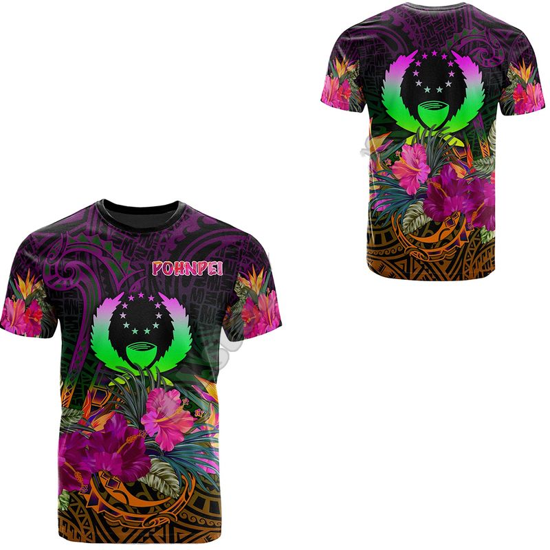 Pohnpei Polynesian Culture Tribe Island Retro Tattoo 3DPrint Men Women ...