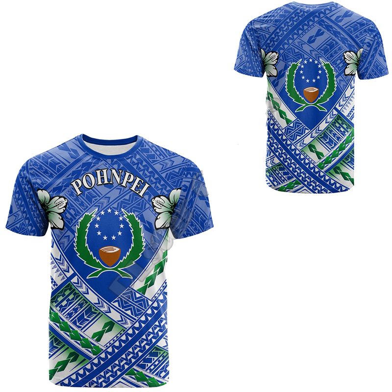 Pohnpei Polynesian Culture Tribe Island Retro Tattoo 3DPrint Men Women ...