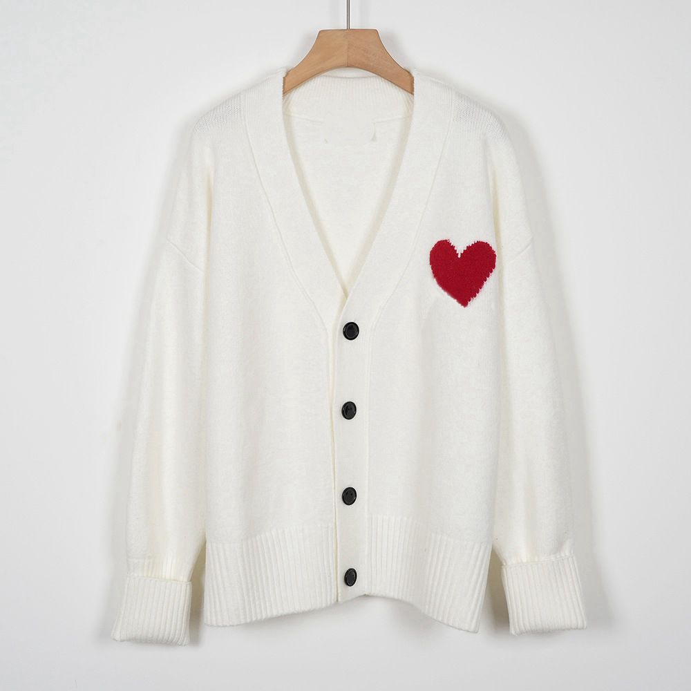 Designer Sweater Love Heart A Man Woman Lovers Cardigan Knit High ...