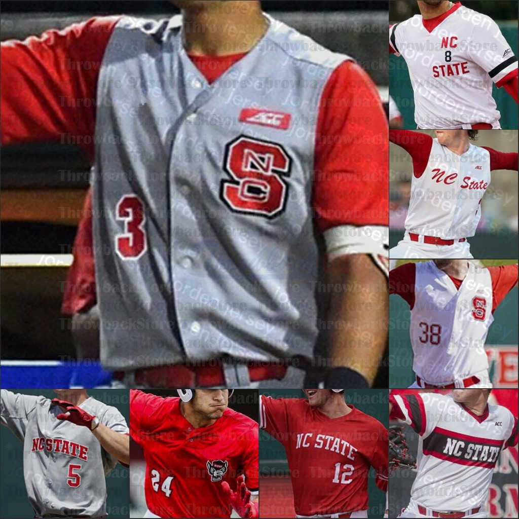 NEW College Baseball Wears 2021 NC STATE Baseball Jerseys 8 Trea Turner ...
