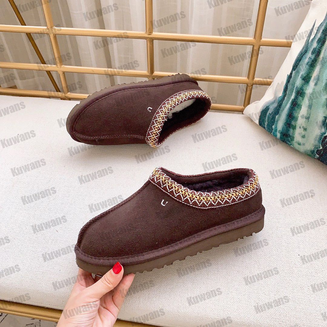 Tasman Slippers Chestnut Fur Slides Sheepskin Shearling Tazz Classic ...