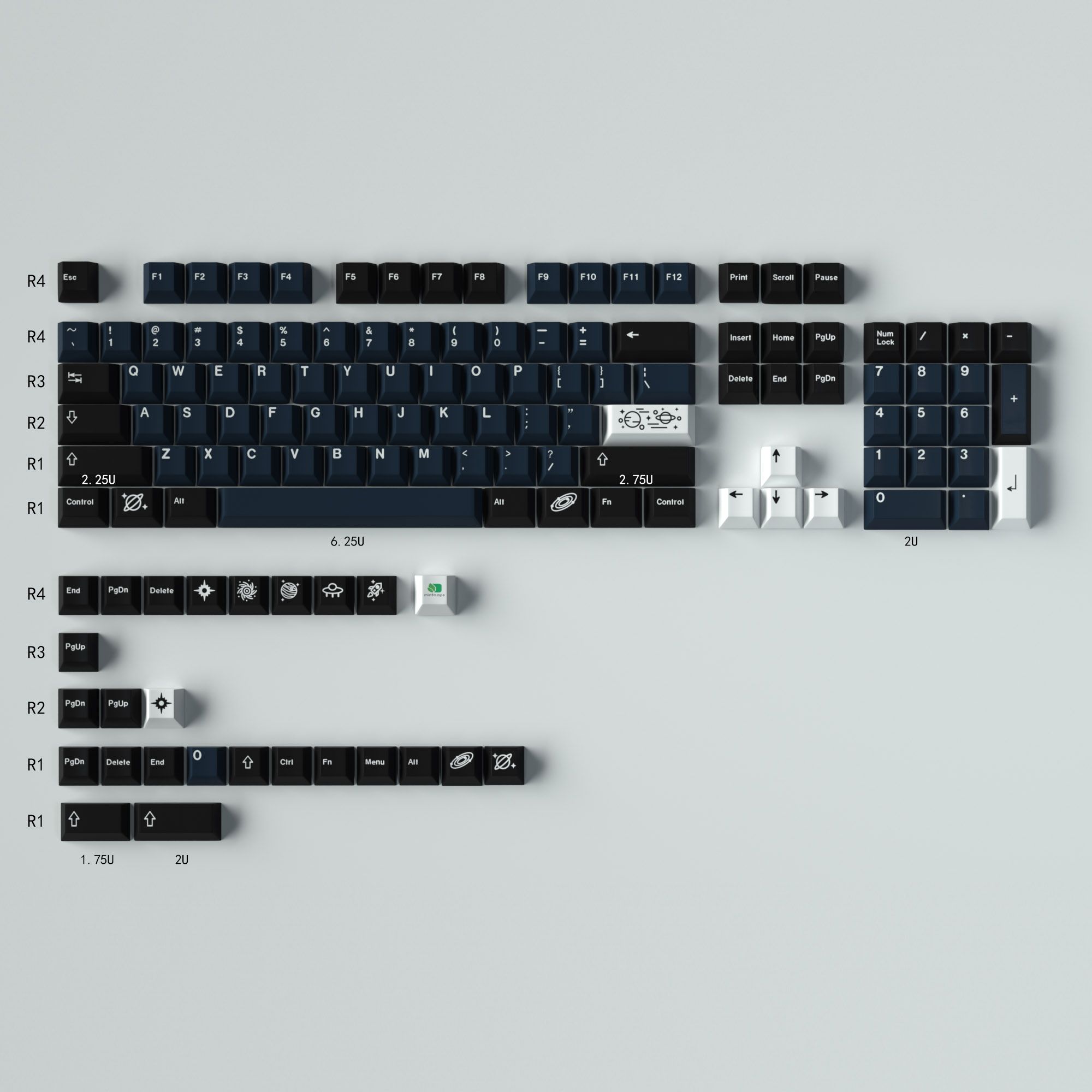 GMK Galaxy Large Set Cherry Profile Dye Sub PBT Keycap English Custom ...