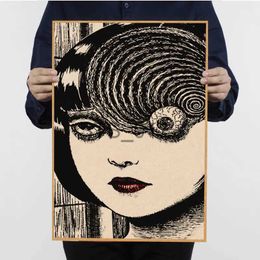 Vintage Japanese Anime Junji Ito Poster – Orange Moon, 41% OFF