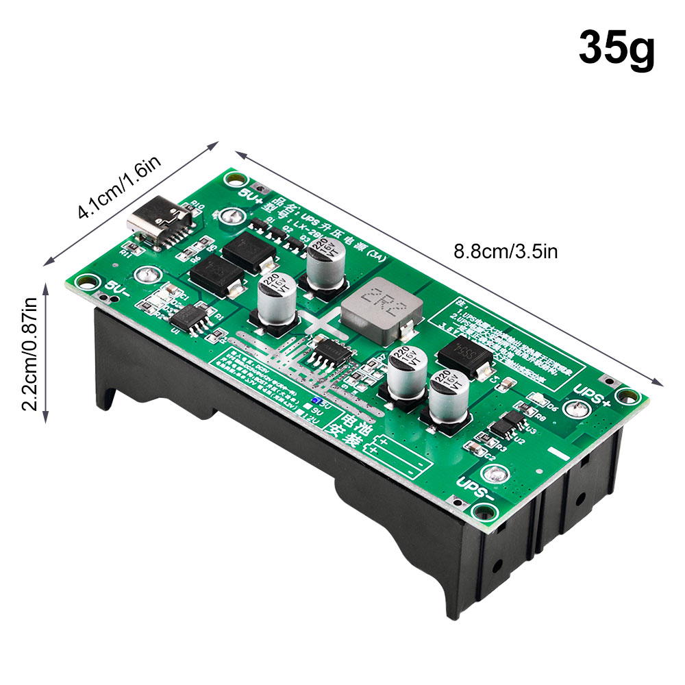 Type-C 15W 3A 18650 Lithium Battery Charger Module DC-DC Step Up ...