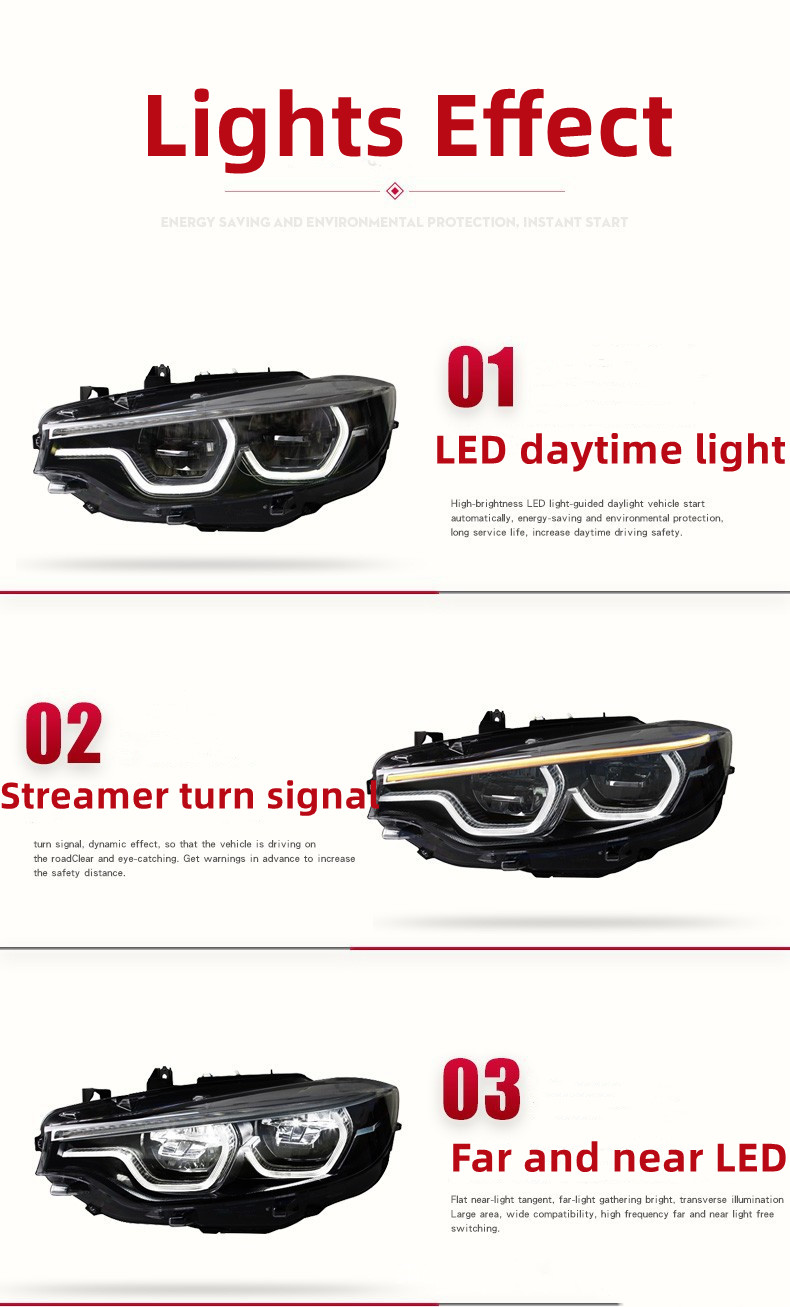 Full LED Headlight For BMW 4 Series Headlights M4 2014 20 19 GTS ...