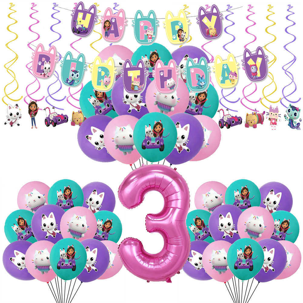 Gabbys Dollhouse Juego De Vajilla Para Niñas Suministros Para Fiestas De Cumpleaños Decoraciones ...