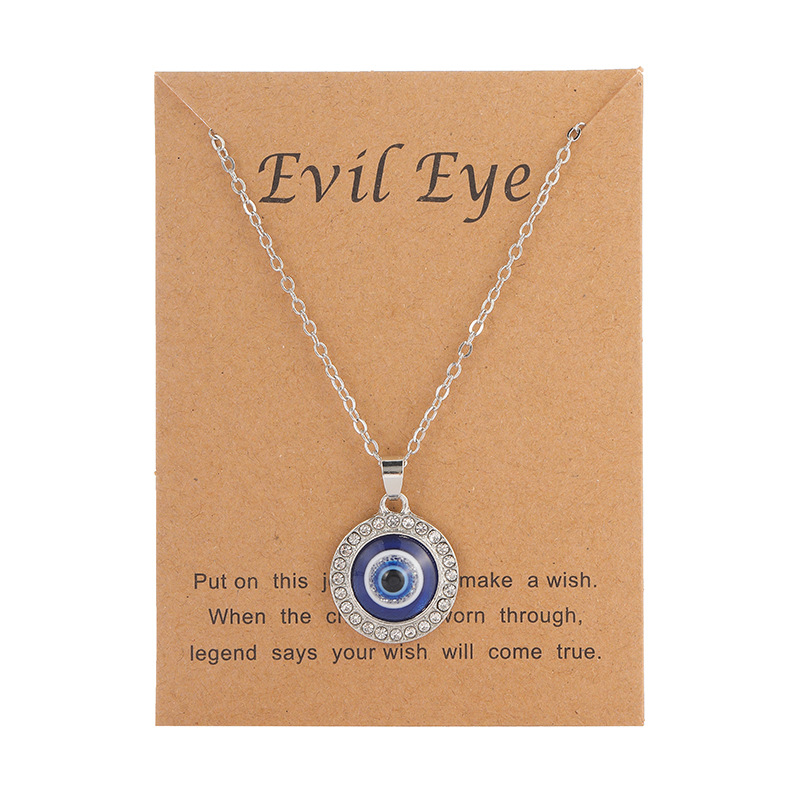 26 Styles Blue Turkish Evil Eyes Pendant Necklace Creative Diamond ...