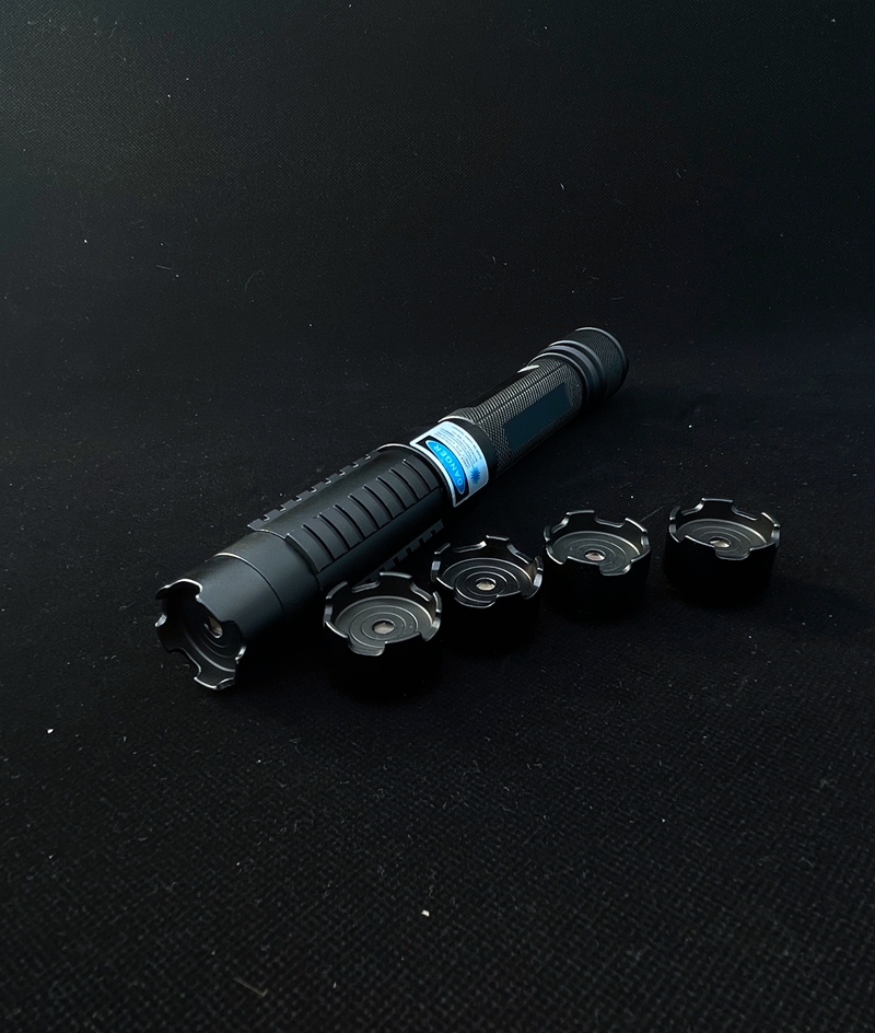 FOXLASERS Blue Laser Flashlight Real 2W Shocking Laser Pointer Outdoor ...