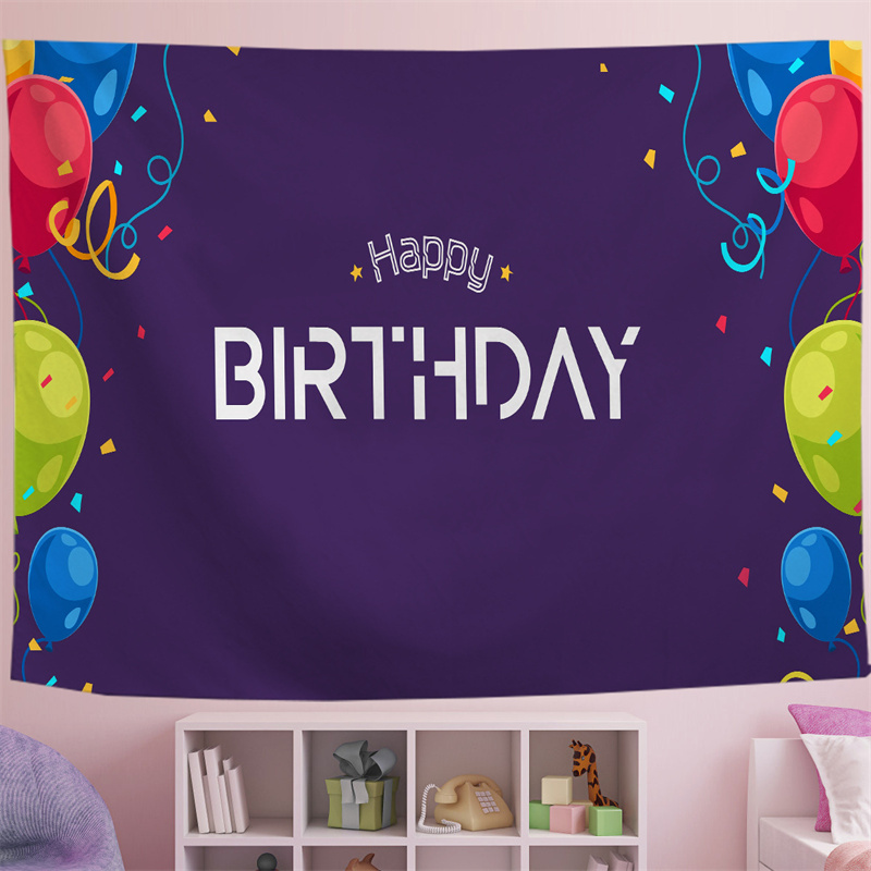 Happy Birthday Tapestry 150x130cm Birthday Photo Background Cloth Large ...