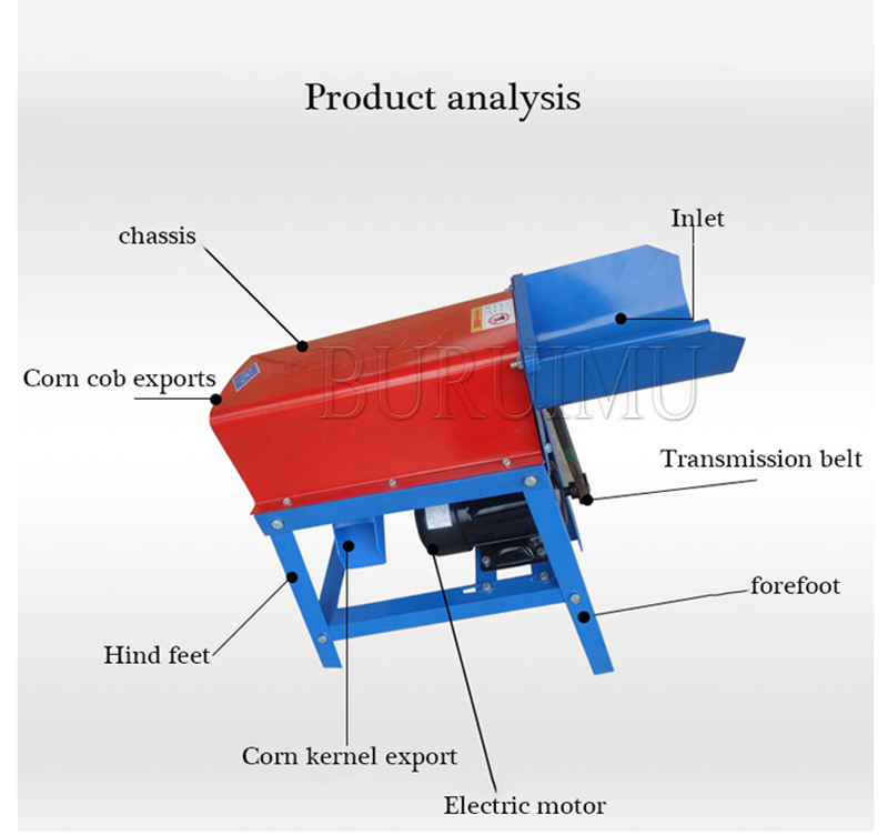 Mini Maize Thresher Machine Removing Corn Cob Seed Separator Threshing ...