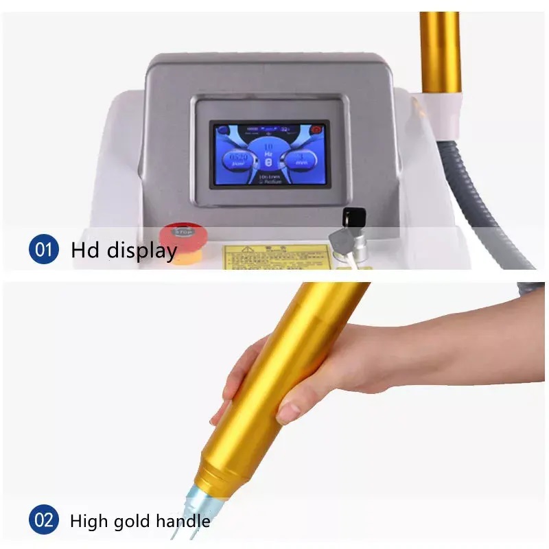 Tragbare Pikosekunden Laser Hautstraffung Sommersprossen Tattoos 532 Nm 1064 Nm 1320 Nm Q ...